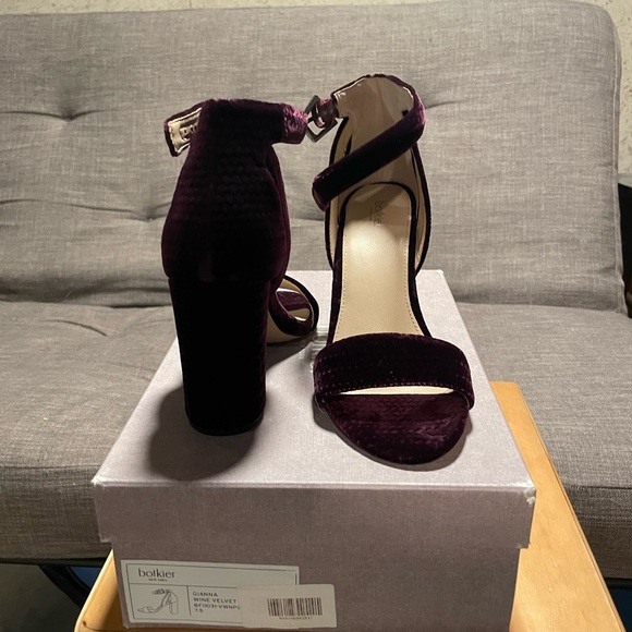 Botkier | Shoes | Botkier Velvet Heels In Deep Purple | Poshmark